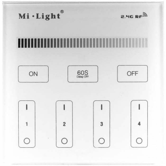 Kontroler za LED traku zidni AC 180-240V 4 zone