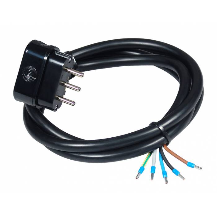 Kabel prik. crna trofazni H05R R-F 5x2.5 1.5m
