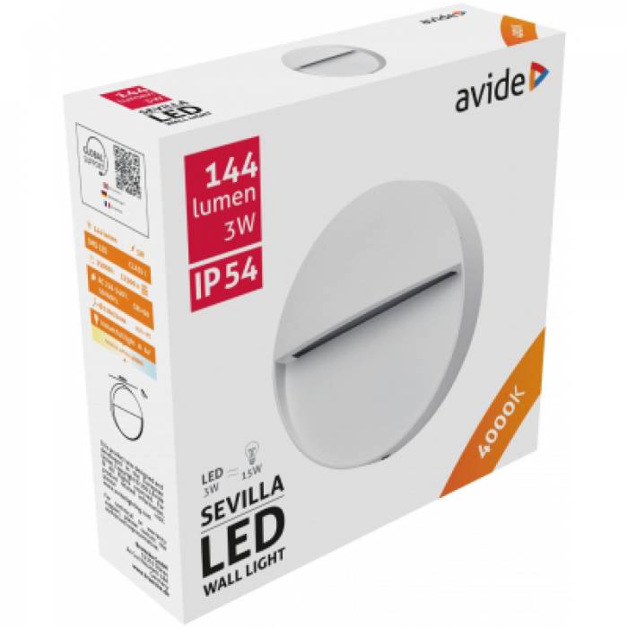 LED spoljna stepenisna lampa Sevilla 3W 4000K NW IP54 11cm