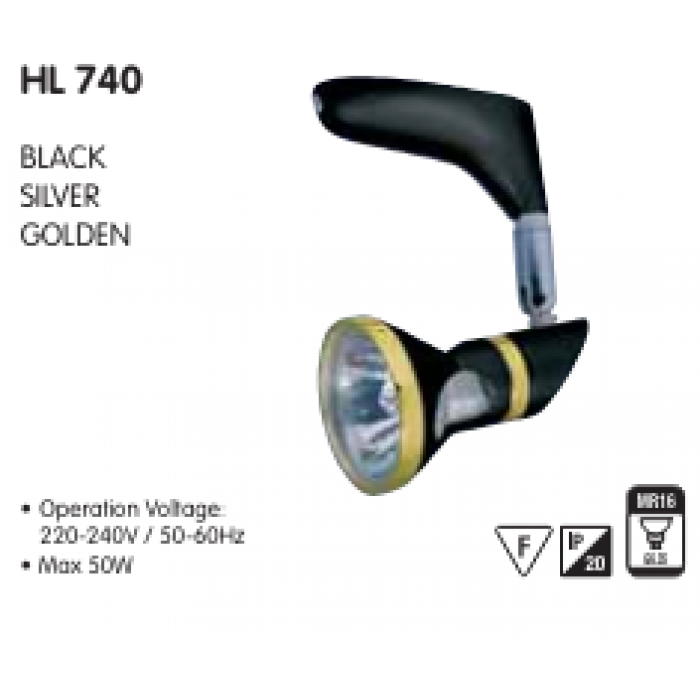 HL740 Halogen lamp silver