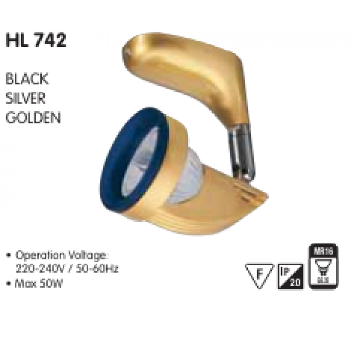 HL742 Halogen lamp black MR16 G6.35