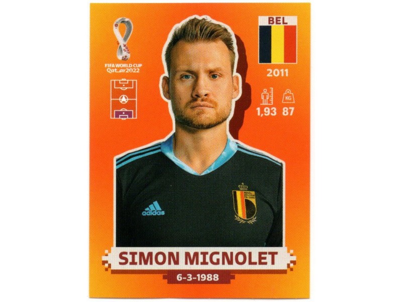 BEL.3 - SIMON MIGNOLET - PANINI Qatar 2022