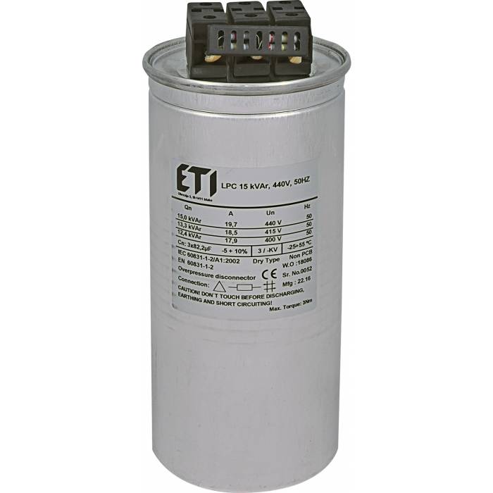 Kondenzatorska baterija LPC 15 kVAr 3+82.2UF 440V 50Hz