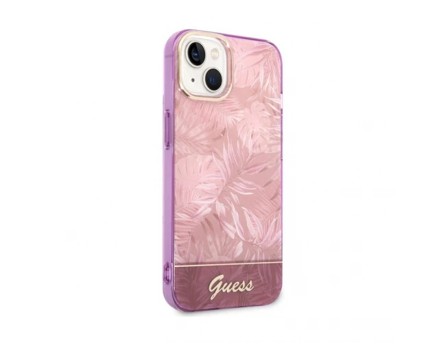 3G Guess Hc IML Electro Cam Jungle pink zaštitna maska za telefon iPhone 14 Plus 6.7