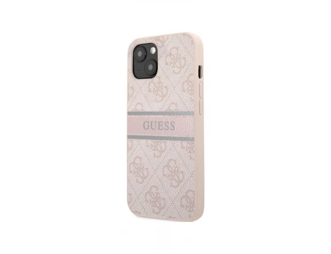 3G Guess Hc PU 4G Stripe pink zaštitna maska za telefon iPhone 14 6.1