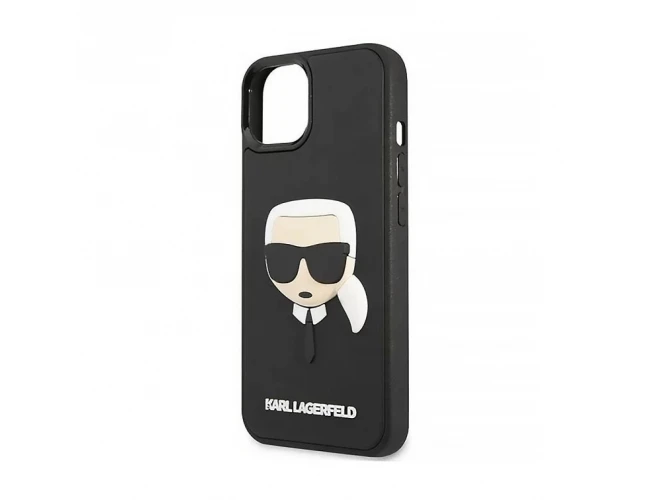 3G Karl Lagerfeld Hc 3D Rubber Karl Head crna zaštitna maska za telefon iPhone 14 Plus 6.7