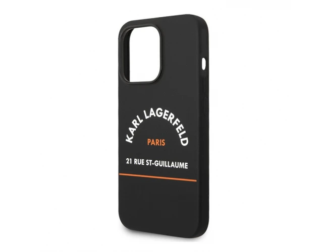 3G Karl Lagerfeld Hc Silicone RSG crna zaštitna maska za telefon iPhone 14 Pro Max 6.7