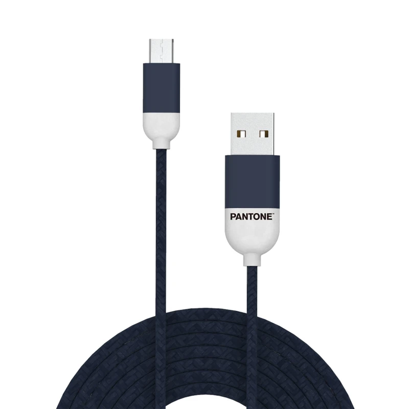 Pantone PT-MC001-5N teget kabl za punjač USB A (muški) na micro USB (muški) 1.5m