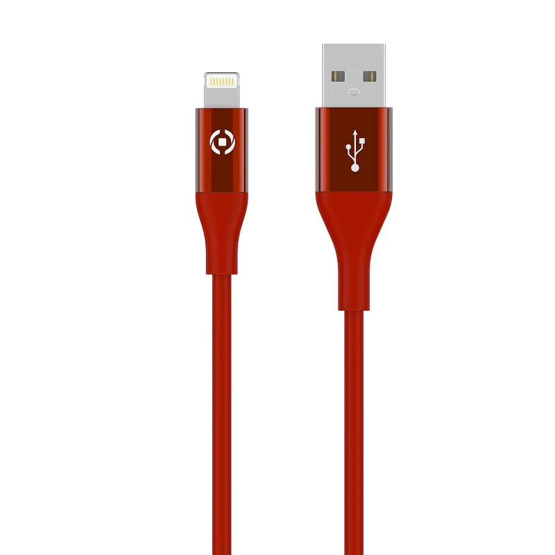 Celly USBLIGHTCOL3MRD crveni kabl za punjač USB A (muški) na lightning (muški) 3m