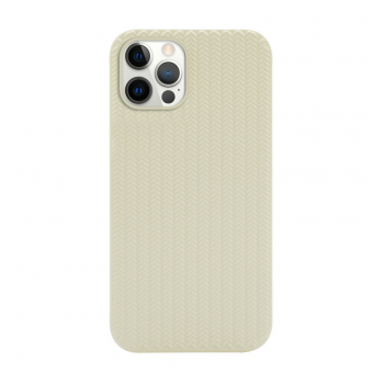 Maska Knit za iPhone 12/ 12 Pro bela