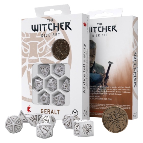THE WITCHER DICE SET: GERALT - THE WHITE WOLF