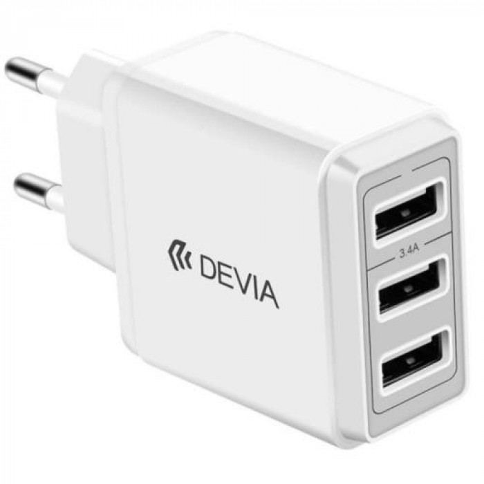 Adapter Smart Devia 3 USB beli