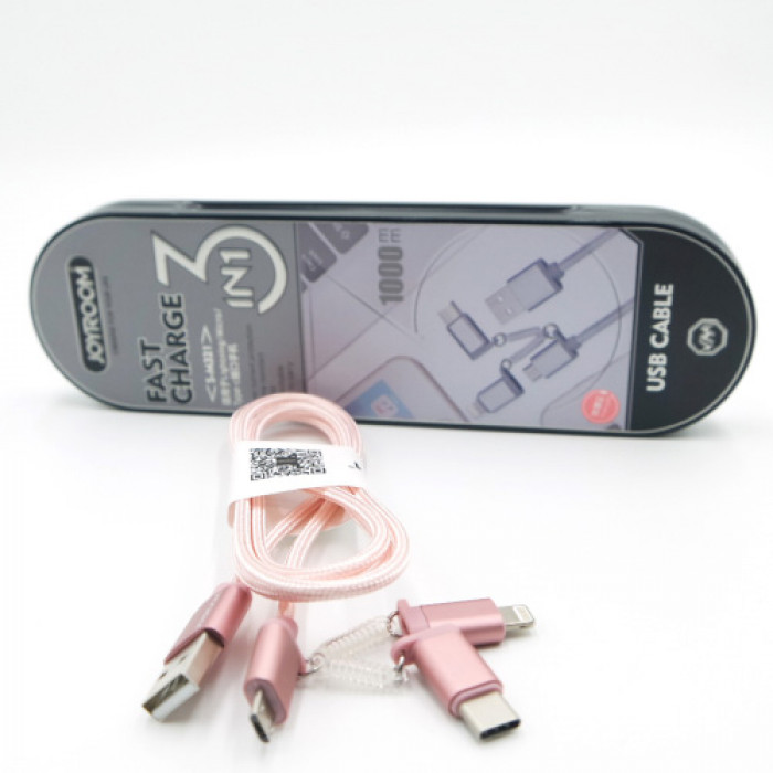 USB DATA KABL JOYROOM 3U1 ROZE