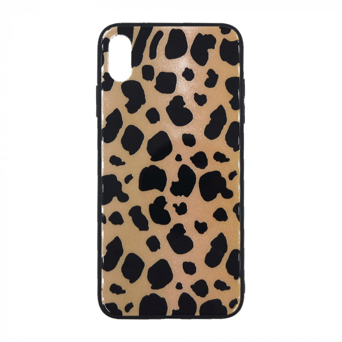 Futrola silikonska Glass Leopard za Iphone X/Xs