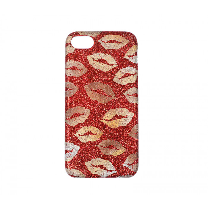 Futrola silikonska Glitter Kiss za Iphone 7/7S 4.7 crvena