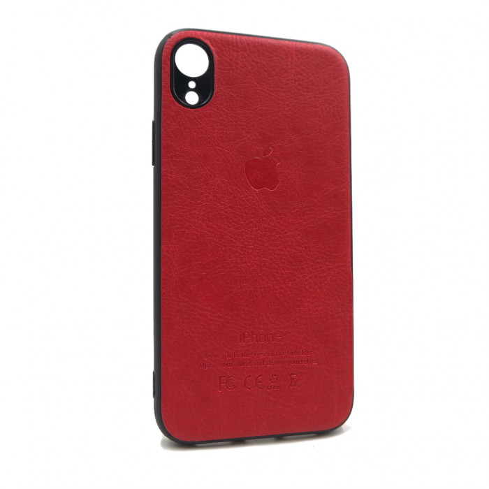Futrola silikonska Leather Cover za Iphone X XS 5.8 crvena