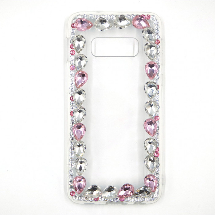 Futrola silikonska Cristal Frame za Samsung G973F Galaxy S10 roze