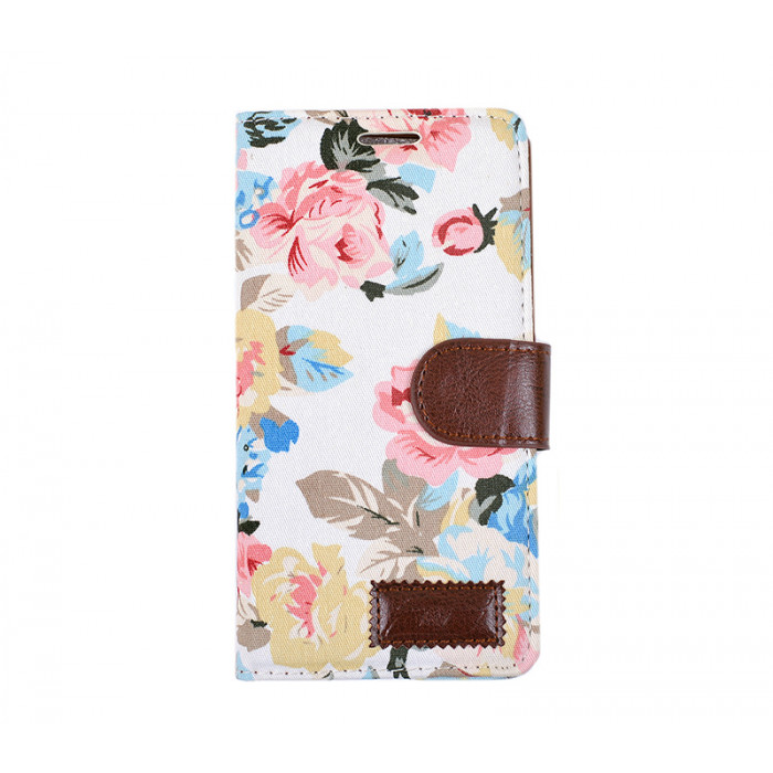 FUTROLA NA PREKLOP FLOWER ZA SAMSUNG T230 GALAXY TAB 4 7.0 BELA