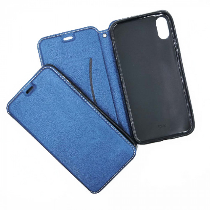 Futrola na preklop Shine Leather za Iphone XR plava