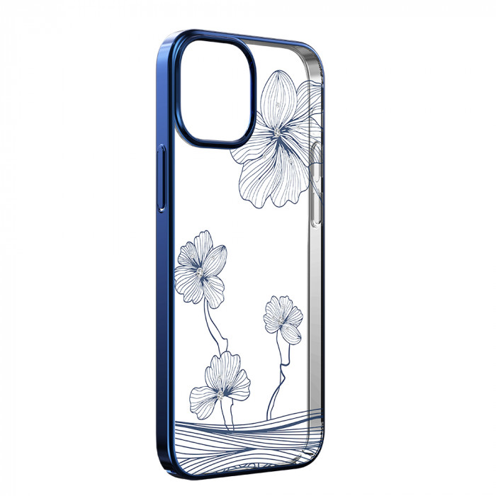 FUTROLA HARD CASE DEVIA CRYSTAL FLORA ZA IPHONE 13 PLAVA