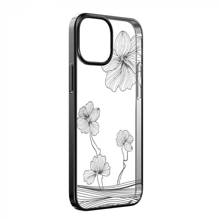 FUTROLA HARD CASE DEVIA CRYSTAL FLORA ZA IPHONE 13 PRO CRNA