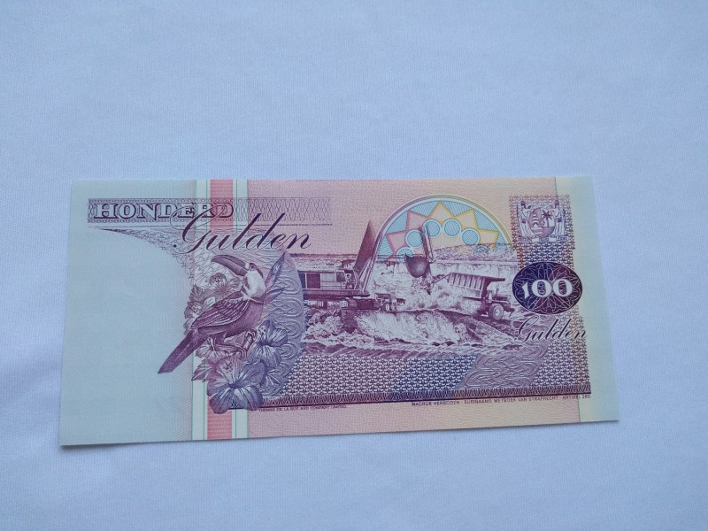 Surinam 100 guldena,1998 god.UNC