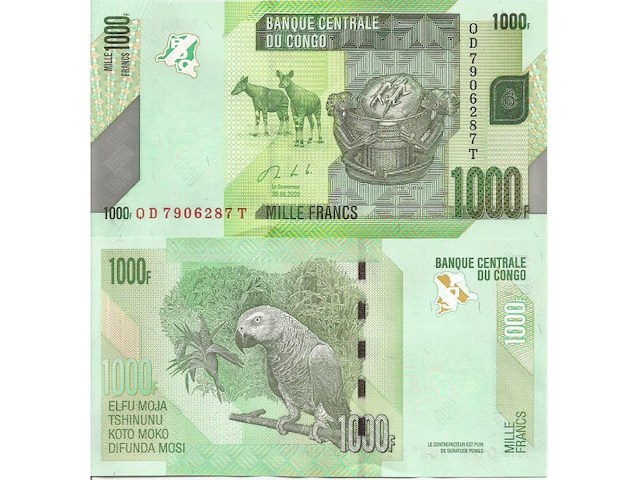 Congo 1000 francs 2020. UNC