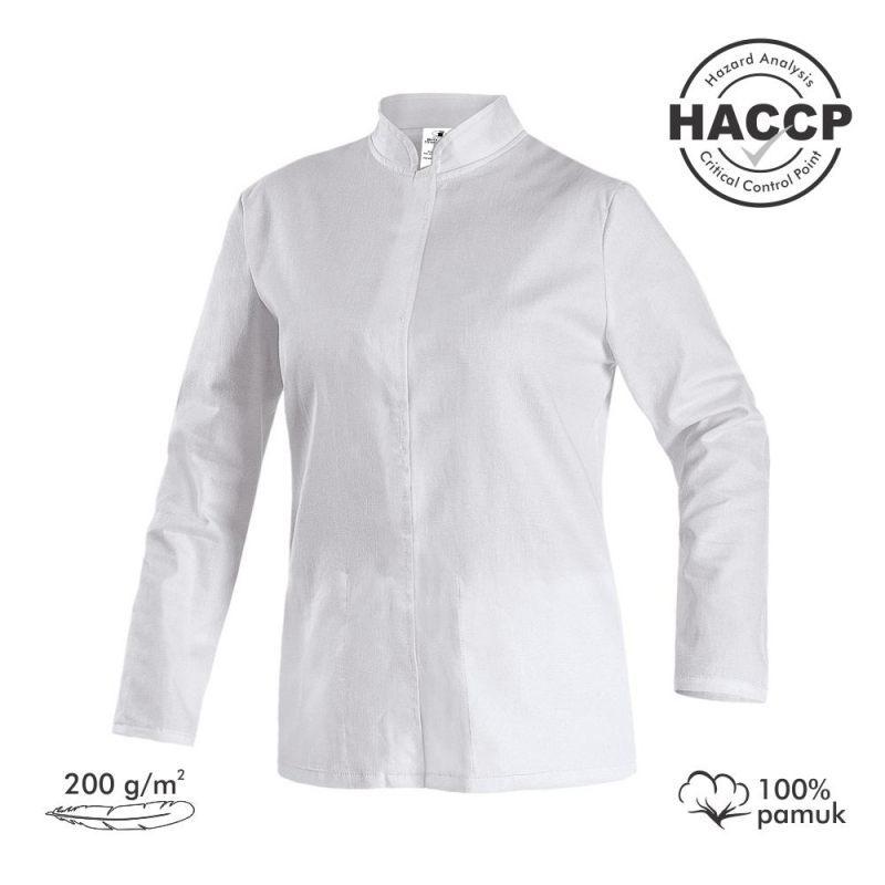 Bluza HACCP Cotton Lady Light bela