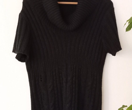 Crna džemper haljina, L/XL
