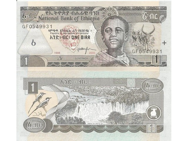 Ethiopia 1 birr 2006. UNC