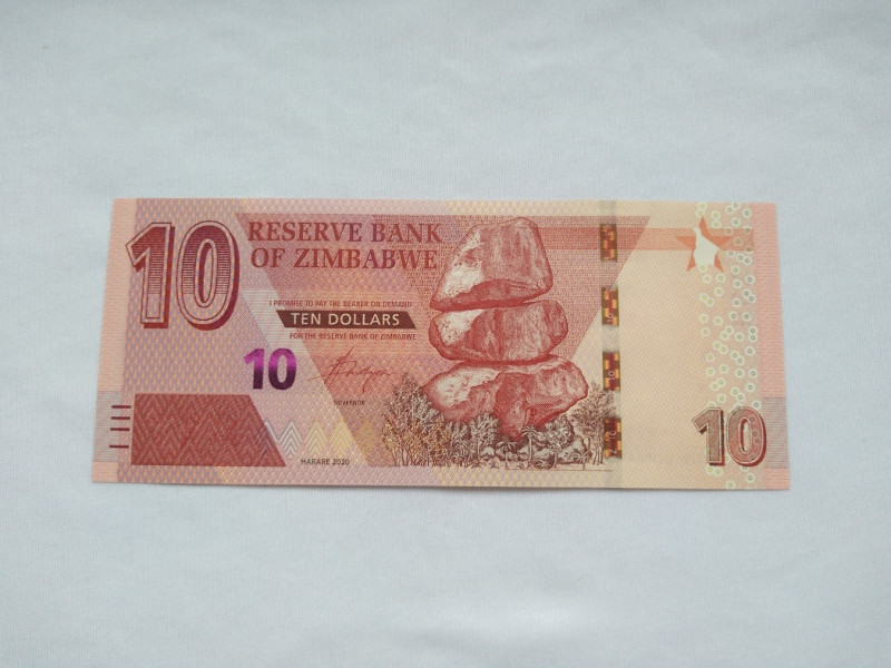 Zimbabve 10 dolara,2020 god.UNC