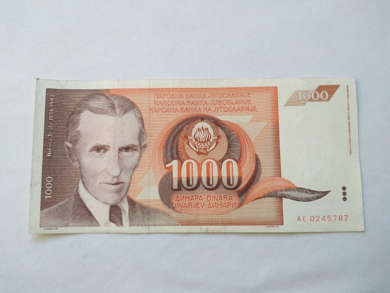 Jugoslavija 1.000 dinara,1990 god.