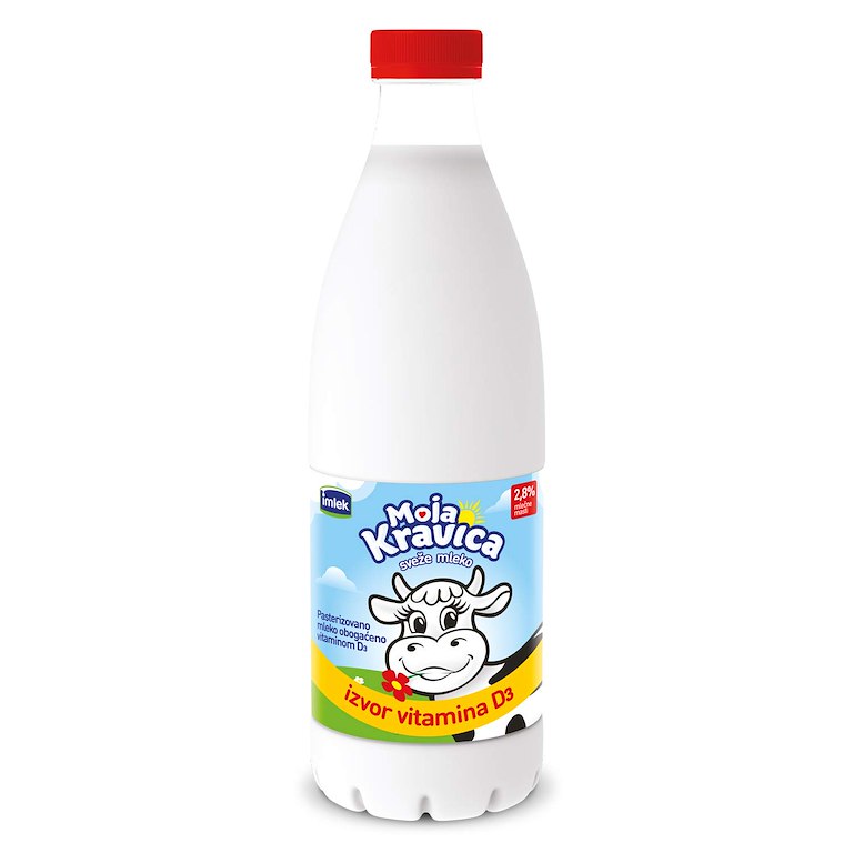 Moja kravica mleko sveže 2.8%mm sa d3 vitaminom 0.968l pet moja kravica