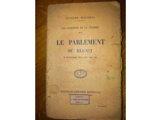 Sarl Moras- Parlament se sastaje- 1917-FRANCUSKA AKCIJA