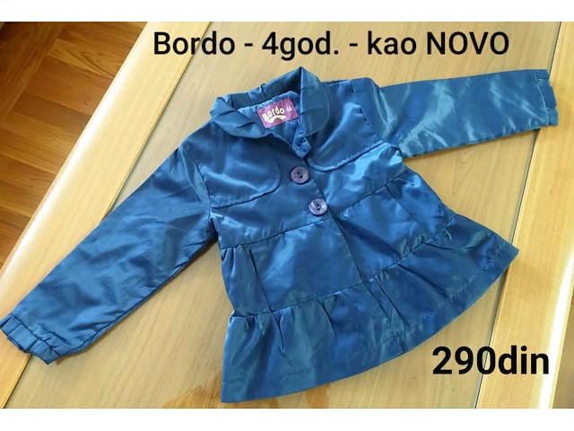 Bordo ljubičasta jaknica za devojčice br. 104