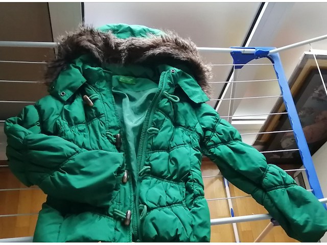 Benetton zelena jakna za devojcice