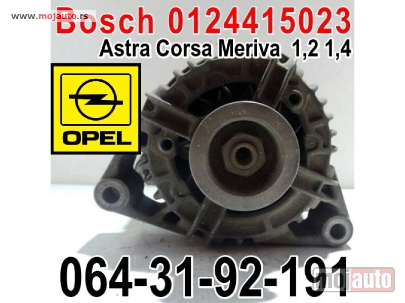 Alternator Opel Astra Corsa Meriva 1,2 1,4 Bosch 0124415023