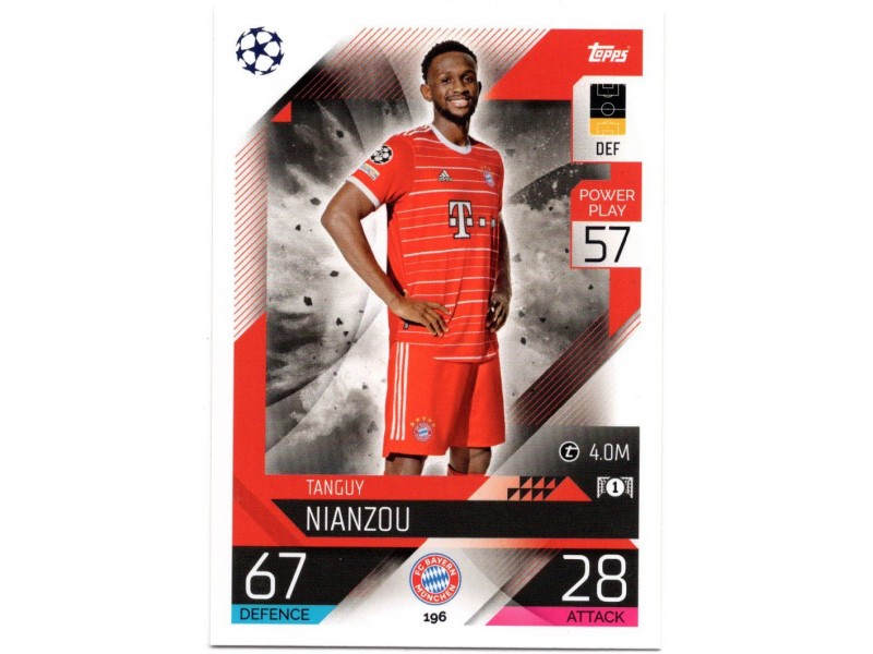196.Tanguy NIANZOU -FC BAYERN MUNCHEN- TOPPS 2023