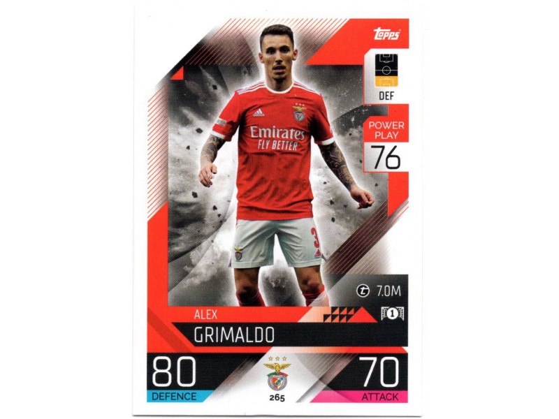 265.Alex GRIMALDO -SL BENFICA- TOPPS Match ATTAX 2022
