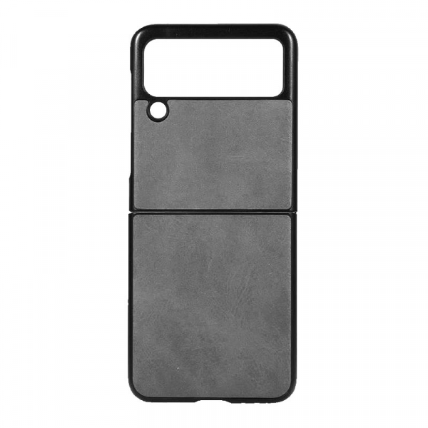 Maska Leather za Samsung Galaxy Z Flip 4 siva