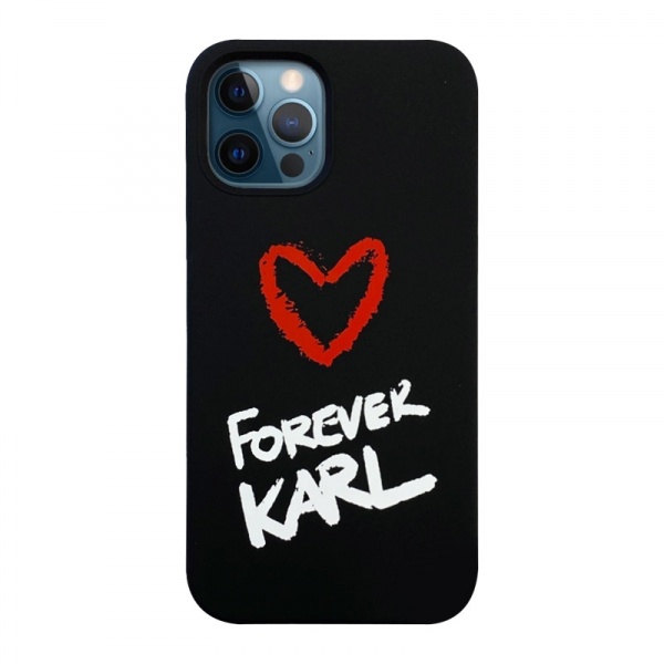 Maska Karl Lagerfeld Forever Karl za iPhone 12 Pro Max (6.7) crna.