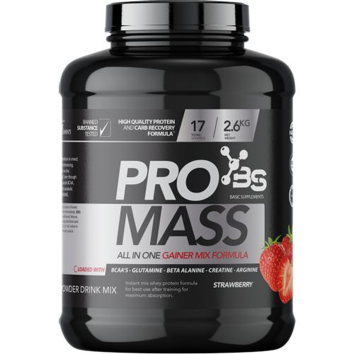 Basic Supplements Pro Mass Gainer, Strawberry 2.6kg