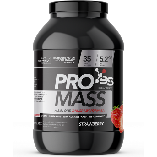 Basic Supplements Pro Mass Gainer, Strawberry 5.2kg