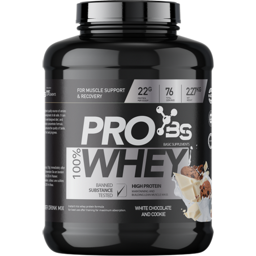Basic Supplements Pro Whey, White Chocolate & Cookie 2.27kg