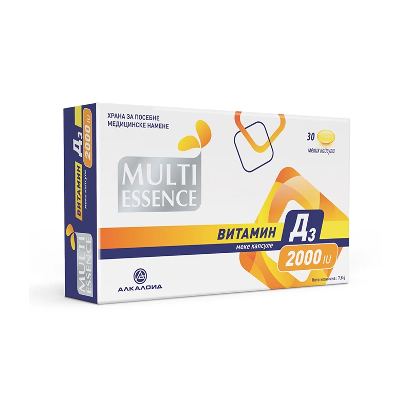 MULTI ESSENCE Vitamin D3 2000 IU 30 kapusla Alkaloid