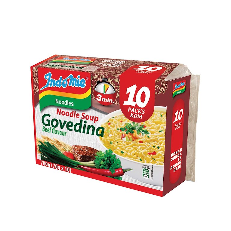 Indomie nudle ukus govedine 10x70g indomie