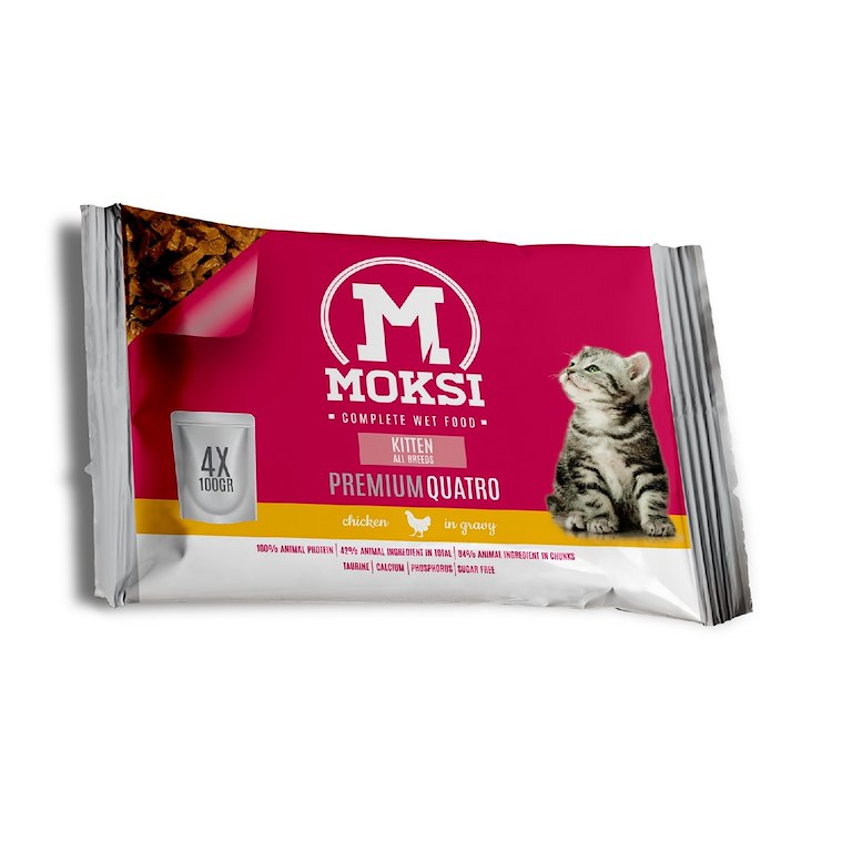 Moksi sos kitten piletina 4x100g moksi