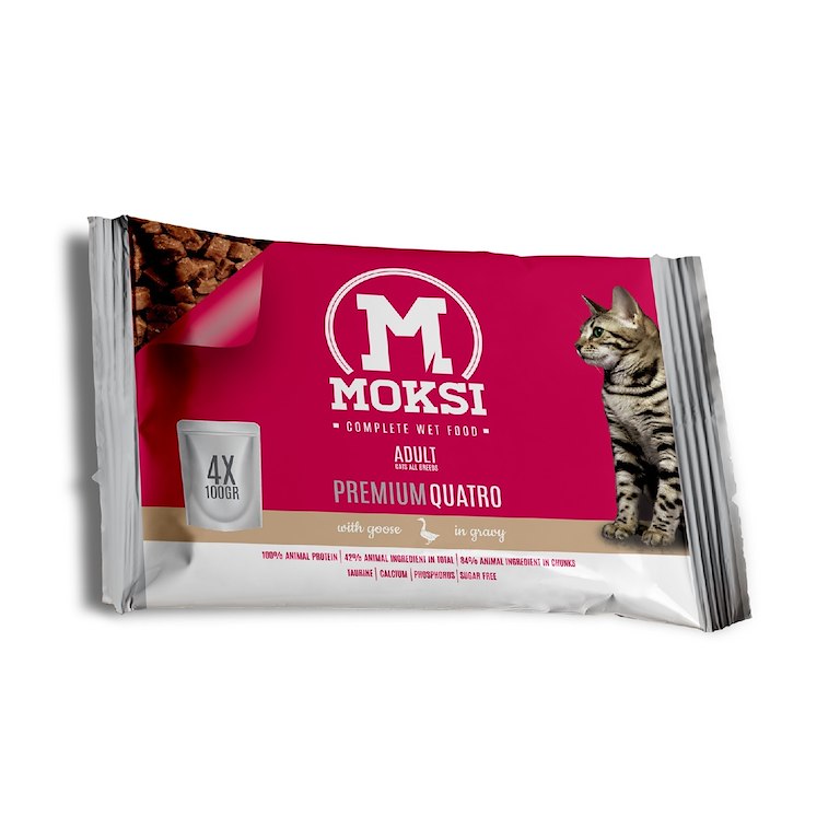 Moksi sos za mačke guska 4x100g moksi