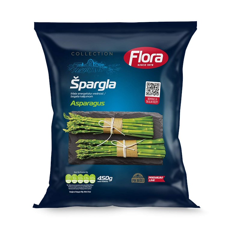 Flora špargla smrz 450g flora