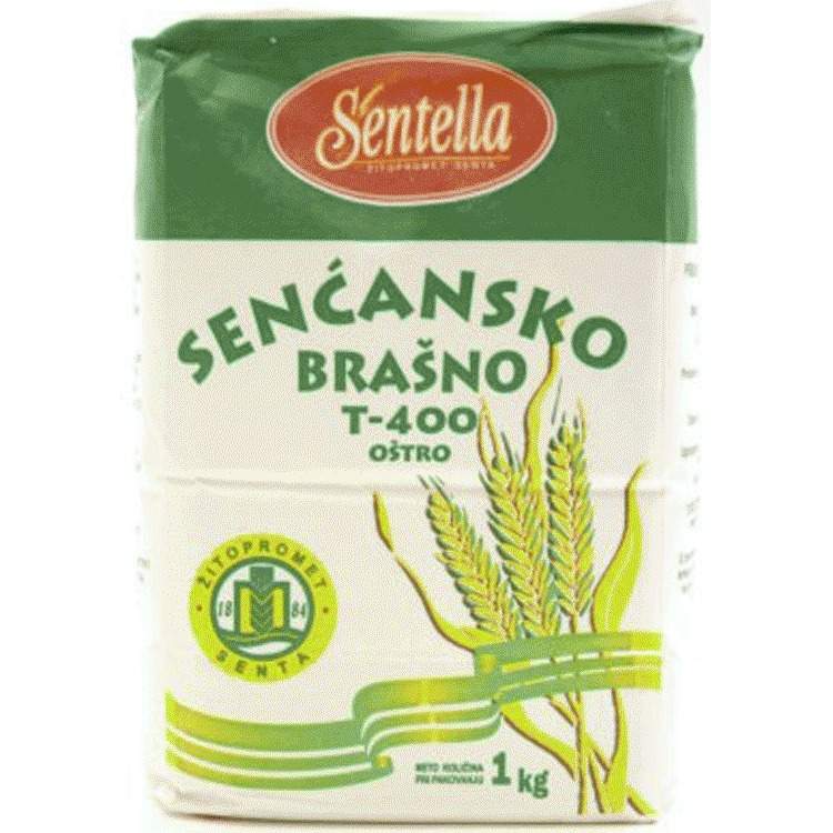 Sentella pšenično brašno T 400 oštro 1 kg Žitopromet Senta